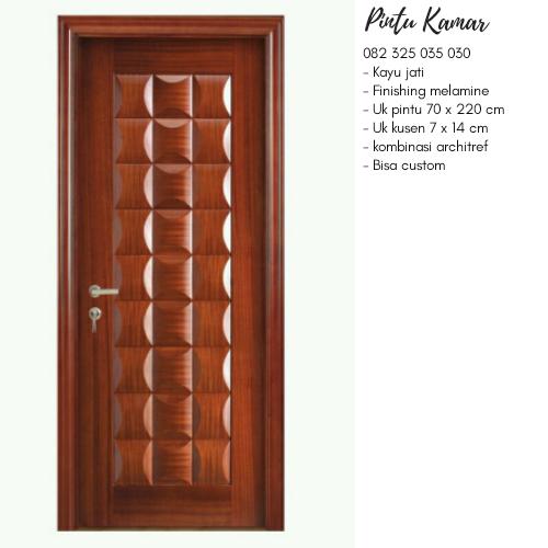 Jual Pintu Jati Ukir Anyaman Bambu, Kusen Pintu Kayu Minimalis Modern ...