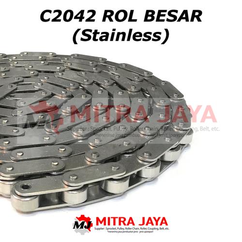Jual RANTAI CONVEYOR C2042 STAINLESS SUS SS C 2042 DOUBLE PITCH CHAIN ...