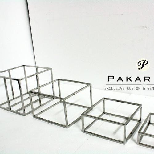 Jual High Low Stainless Steel Food Display Custom (Full Set 4 Pcs ...