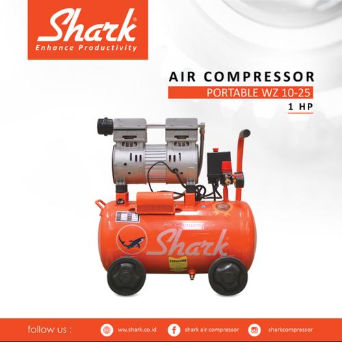 Jual Air Compressor Portable Shark 1 HP Oiless Kompresor Angin Non Oli ...