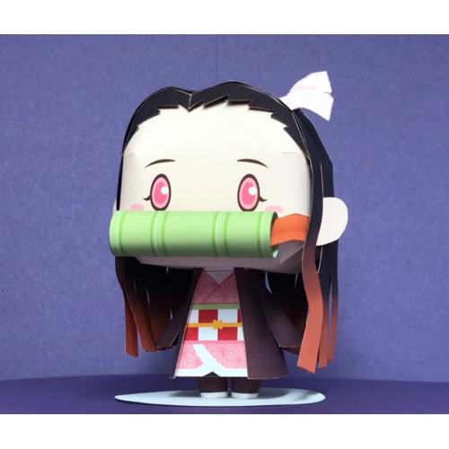 Jual Chibi Nezuko Kimetsu No Yaiba Demon Slayer Papercraft - Kab ...