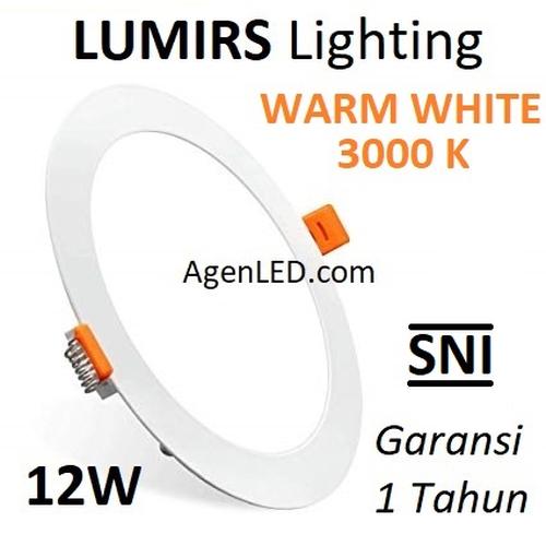 Jual LUMIRS Lampu Downlight LED Panel 12W 12 W Watt Bulat Inbow WARM ...
