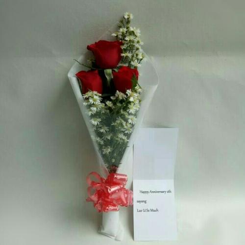 Jual Bunga mawar asli fresh flower bucket wisuda bouquet rose - Jakarta ...