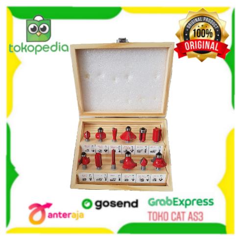 Jual Mata profil kayu set/Mata router/Router bit set 12Pcs Lumos - Kota ...