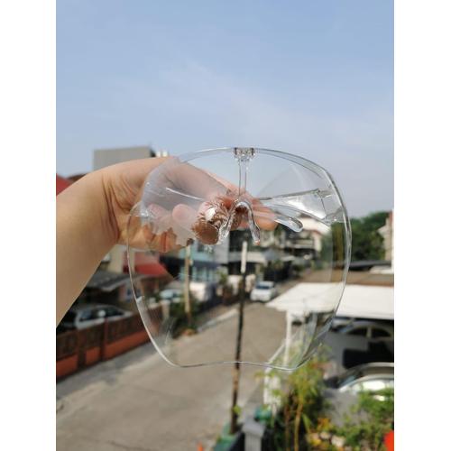 Jual Clear Glass Face Shield Kacamata Full Face Top Quality Face Shield ...