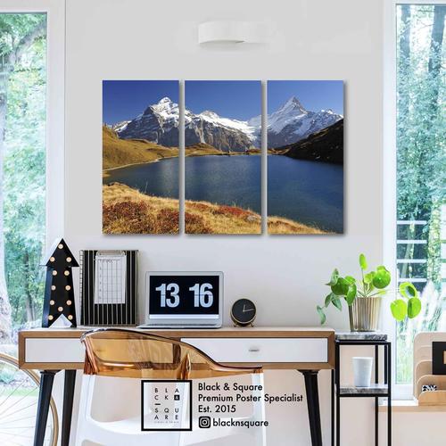 Jual Premium Poster - Beautiful Alpine - Devided Panel Frame - 120x80cm ...