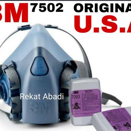Jual 3M facepiece Respirator 7502 dan filter 7093 satu set - Kota ...