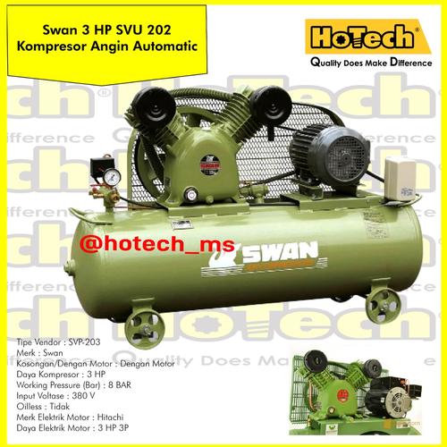 Jual Kompresor Angin 2 Hp | SWAN | Air Compressor 2 Hp Tanki 85 Liter ...