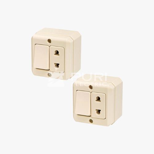 Jual Universal Socket Outlet + Single Switch Outbow Cream Broco 15211 ...