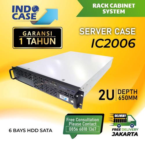 Jual CASING SERVER INDOCASE IC2006 2U 6BAYS HDD SATA 600WATT 80+GOLD ...