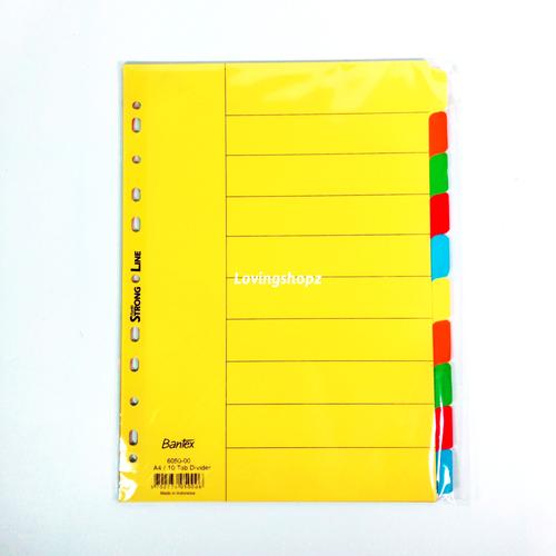 Jual Pembatas Binder Karton, Tab Divider Bantex A4 6050 - Jakarta Barat ...