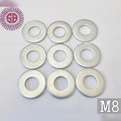 Jual M8 Ring Plat Galvanis Putih WP Washer Plate 8mm per 100 pcs ...