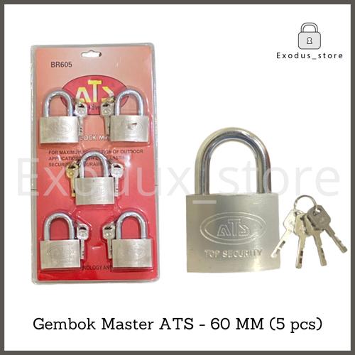 Jual Gembok pagar rumah Master Key ATS 60 MM X 5 leher pendek isi 5 pcs ...