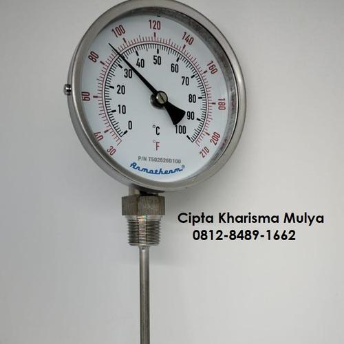 Jual Termometer gauge ARMATHERM 4 inch skala 0-100C stik 15cm drat 1/2 ...