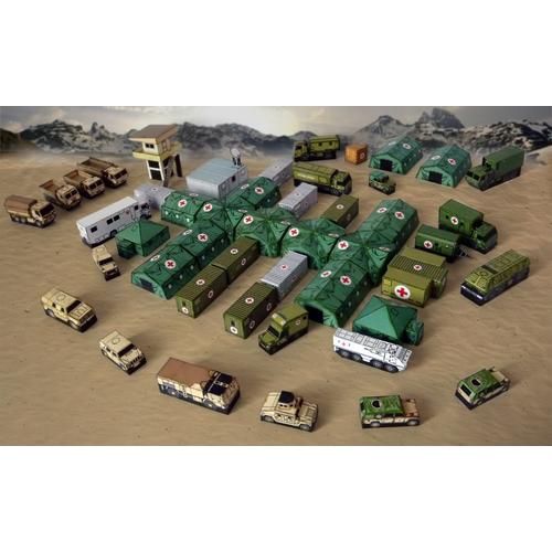 Jual DIY Papercraft Pola Kertas Diorama czech field hospital set 1-250 ...