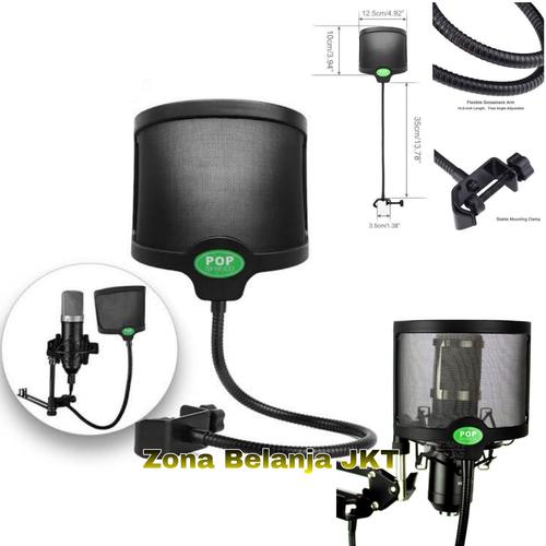 Jual Pop Filter WindShield Flexible Mic Condenser / Pop Shield ...