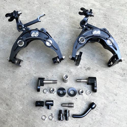 Jual EE BRAKES Regular Mount (Black) + TI PARTS Adapter Brake for ...