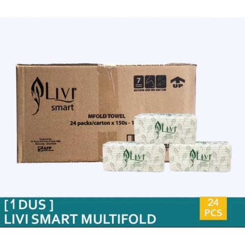 Jual Tissue LIVI Hand Towel Multifold 150 sheet 1 DUS / KARTON ISI ...