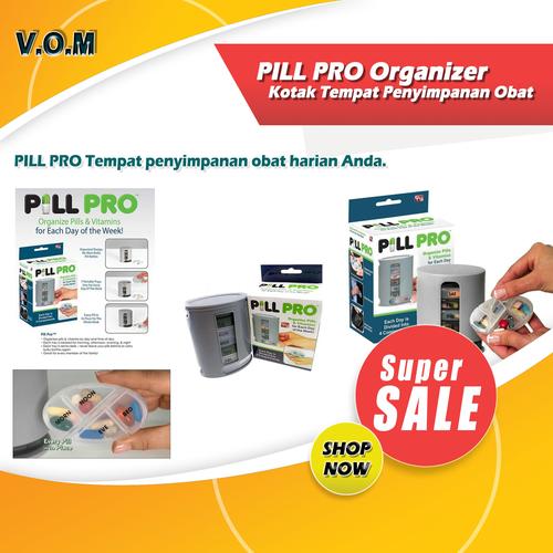 Promo PILL PRO Organizer - Kotak Tempat Penyimpanan Obat Harian 0513 ...