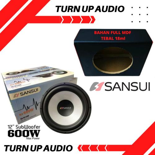 Jual BASS MOBIL Subwoofer SANSUI 12" dan BOX SPEAKER warna Hitam Atau ...