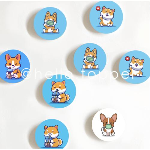 Jual Pop Socket HP Doggy | Griptok Corgi Siberian | Pop Socket Acrylic ...