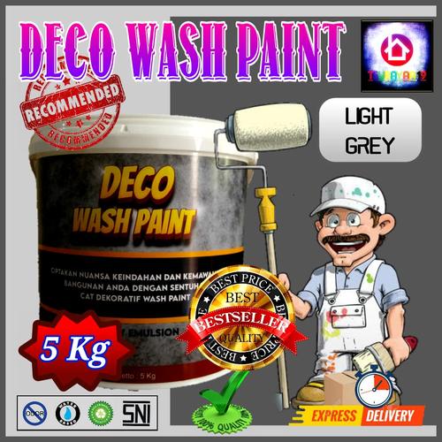 Jual Kemasan 5Kg Cat Emulsi Primer Light Grey - Deco Wash Paint ...