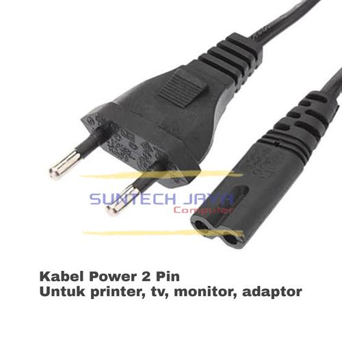 Jual KABEL POWER Listrik Lubang Dua Adaptor 2 HOLE colokan printer ...