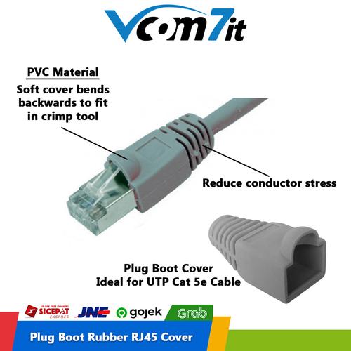 Jual Plug Boot Cover UTP RJ45 Karet Konektor Pelindung RJ 45 Plugboot ...