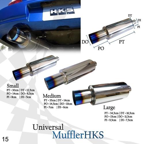 Jual Muffler Knalpot Universal HKS Jasma Large Burn Type Ready Stock ...