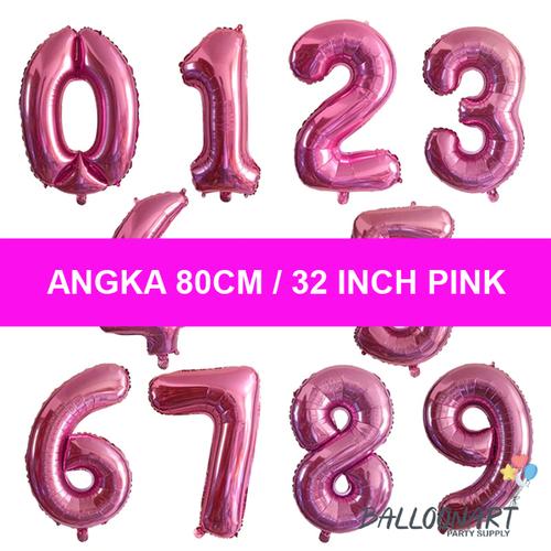 Jual Angka 80CM PINK/Balon Foil Angka Besar/Jumbo - 0 - Jakarta Timur ...