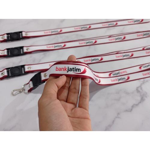 Jual Lanyard Custom Bank Jatim 01 / Cetak Lanyard Full Colour Surabaya ...