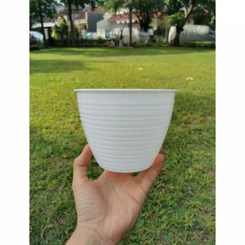 Jual Pot Tanaman Pot Bunga Pot Plastik Putih Tawon Diameter 15 - Kota ...