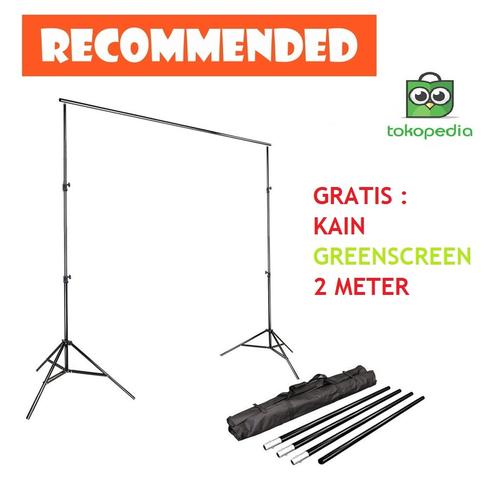 Jual stand tiang greenscreen green screen youtuber bracket backdrop ...