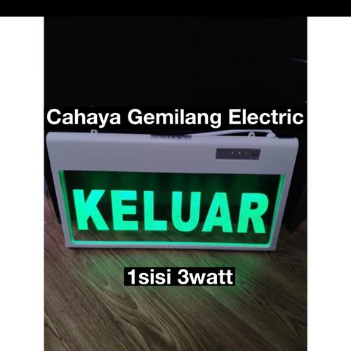 Jual Lampu exit led emergency keluar transparan hijau sign darurat ... Jual Lampu exit led emergency keluar transparan hijau sign darurat ...