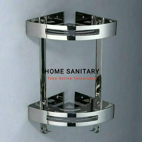 Jual Rak Sabun Kamar Mandi/Rak Sudut Stainless 304/Rak Susun Serbaguna ...