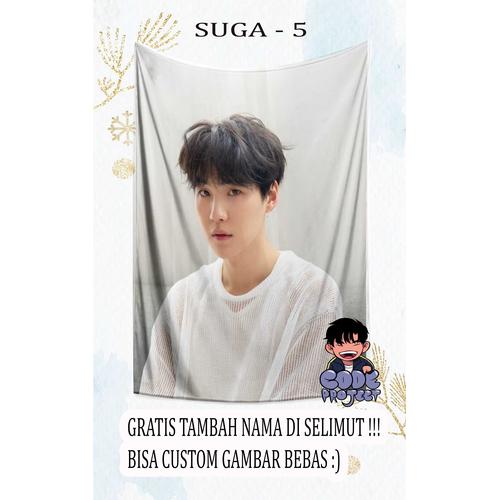 Jual SELIMUT MEMBER BTS SUGA - selimut custom member bts suga - selimut ...