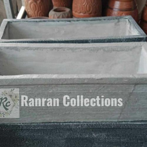 Jual Pot Batu Kotak Persegi Panjang Taman Abu-abu White Line Motif ...