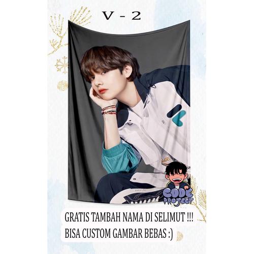 Jual SELIMUT MEMBER BTS KIM TAEHYUNG - SELIMUT V BTS - selimut custom ...