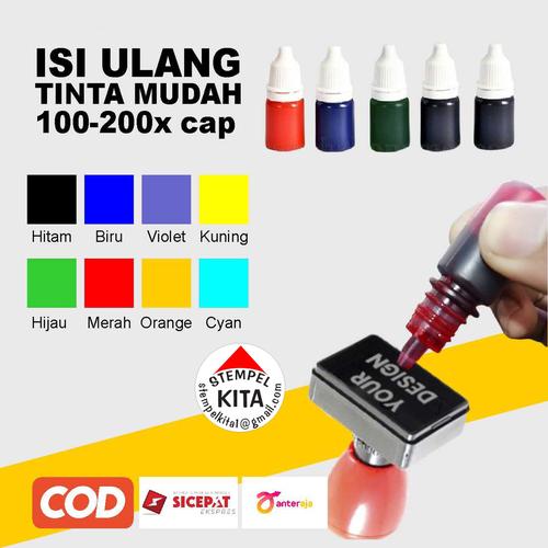 Jual Tinta Stempel Otomatis 5 ML - Biru - Kota Bekasi - stempelkita ...