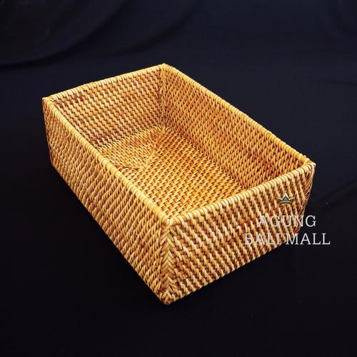 Jual Keranjang rotan persegi panjang/box rotan/anyaman rotan serbaguna ...