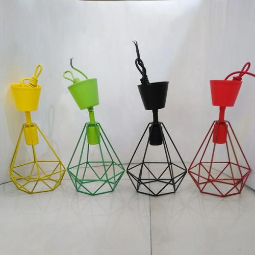 Jual kap lampu gantung besi daimond - Hitam - Jakarta Pusat - agung ...