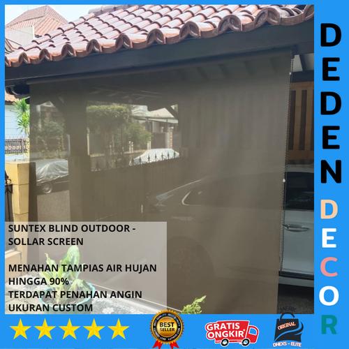 Jual krey outdor blind suntex menahan angin roller blind khusus outdoor ...