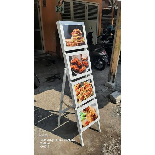 Jual Jual 4 Display Menu Aluminium Papan Nama Menu Cafe Resto Food ...