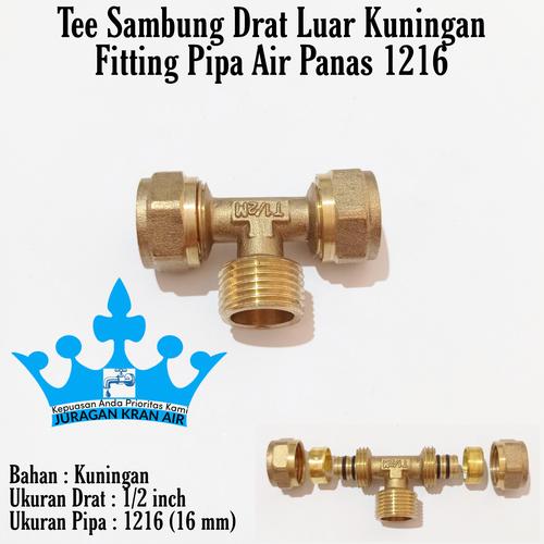 Jual Tee Sambung Drat Luar T 1/2 inch Fitting Sambungan Pipa Air Panas 1216 - Jakarta Barat ...