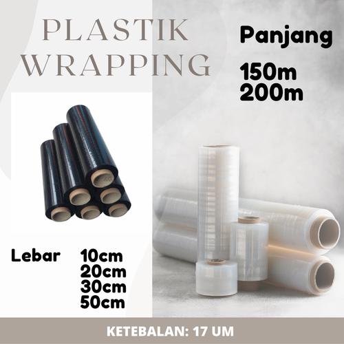 Jual PLASTIK WRAP WRAPPING STRETCH FILM HITAM DELKOWRAP 10X200 - Bening ...