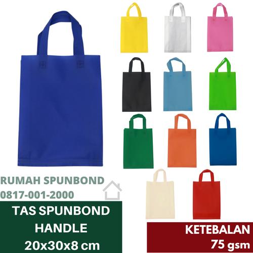 Jual TAS SPUNBOND GOODIE BAG HANDLE 20x30x8 cm /Bisa Custom Sablon ...