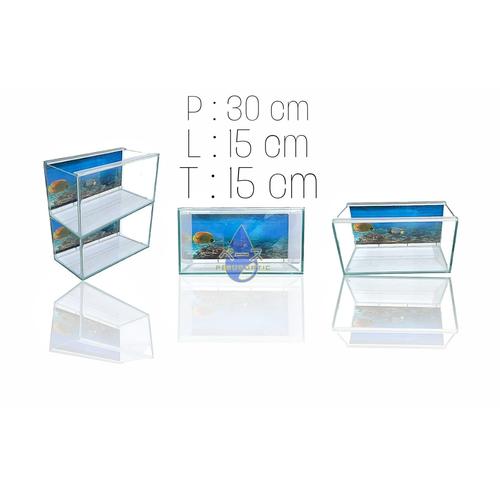 Jual AQUARIUM AKUARIUM KACA 30CM TEBAL KACA 5 MM 30 X 15 X 15 CM WAJIB ...