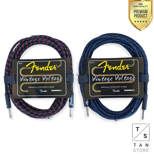 Jual Kabel Jack Gitar & Bass Fender Vintage Voltage 3 Meter 6 Meter ...