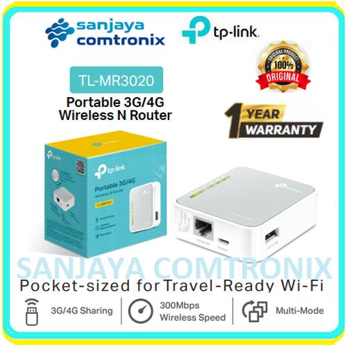Jual TP-LINK TL-MR3020 Portable 3G/4G Wireless N Router - Jakarta Pusat ...