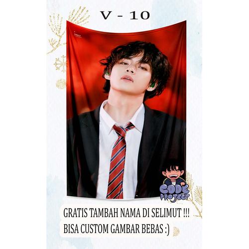 Jual SELIMUT V BTS - SELIMUT KIM TAEHYUNG - selimut custom bts - custom ...
